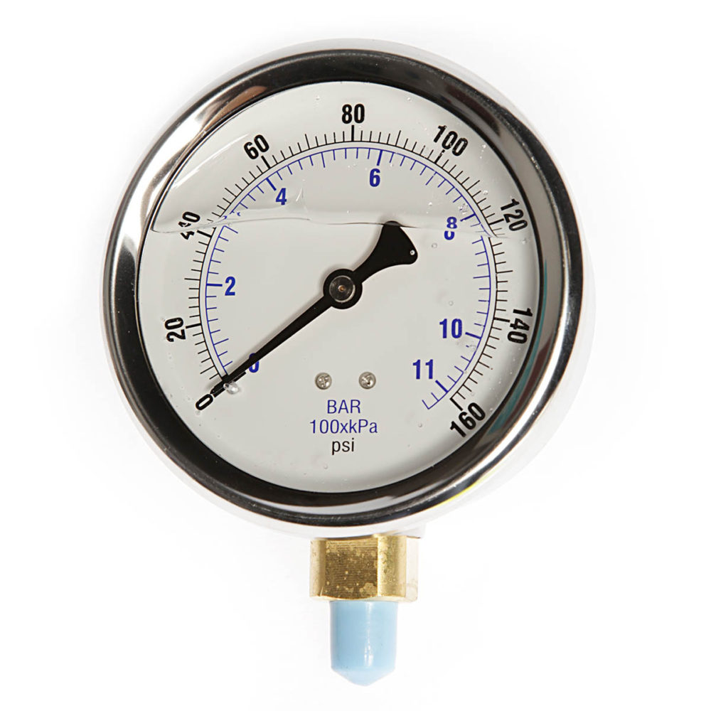 4” Liquid Filled Gauge – 1/4″ Bottom Connection (SSG4012) – Royal Fluid ...