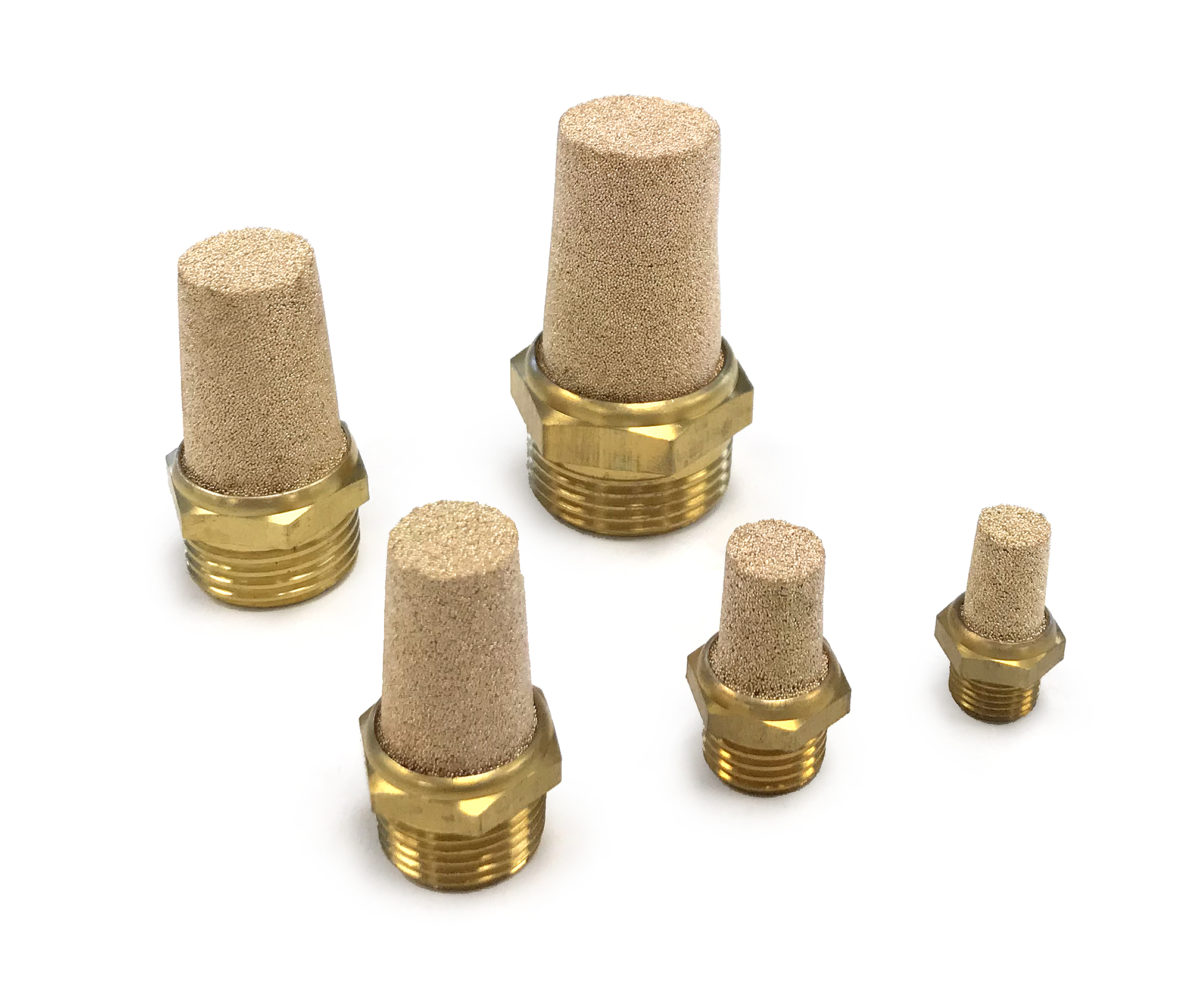 Sintered Bronze Short Thread NPT Mini Silencer (economy) – Royal Fluid ...